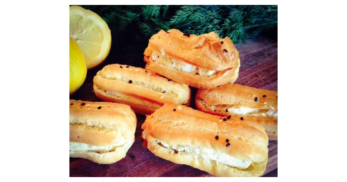 Savoury Eclairs filled with Smoked Salmon, Dill and Horseradish Cream ...