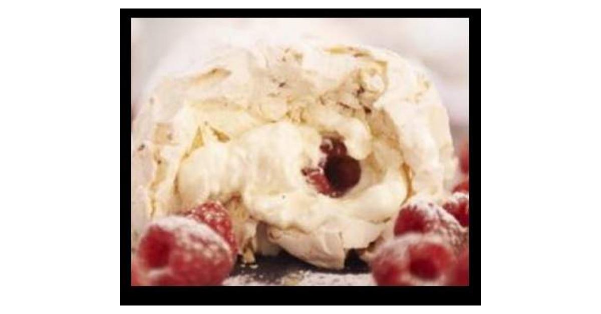 Raspberry and White Chocolate Meringue Roulade by Thermorox Sharon. A ...