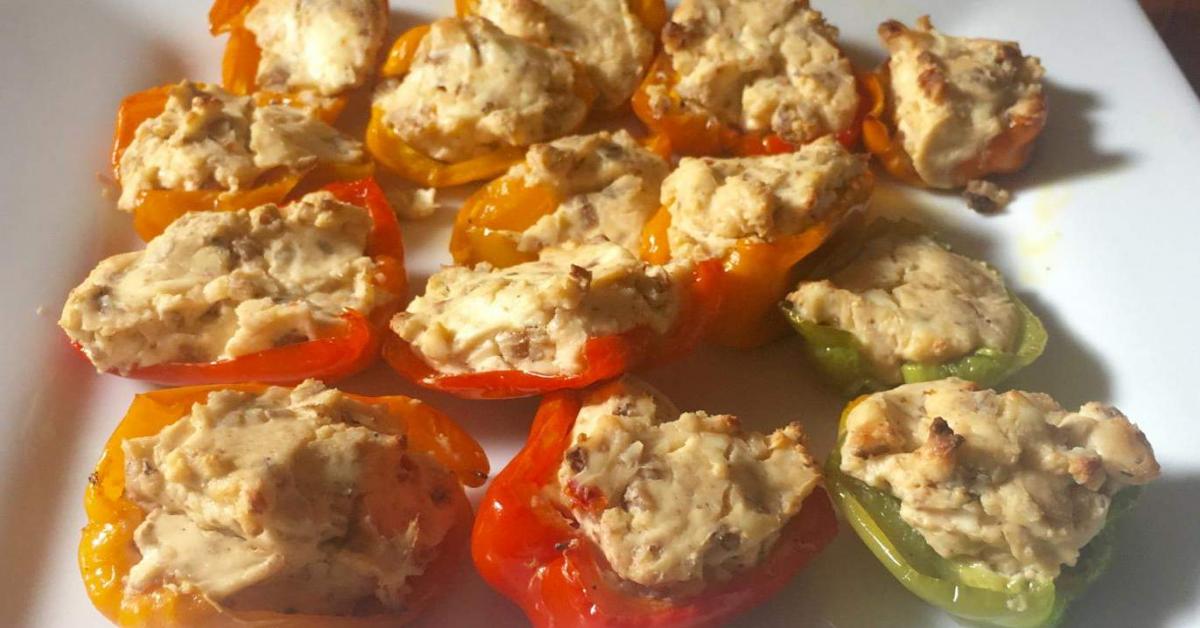 Sweet Chilli, Walnut & Cream Cheese Stuffed Roasted Capsicum by Reilley ...