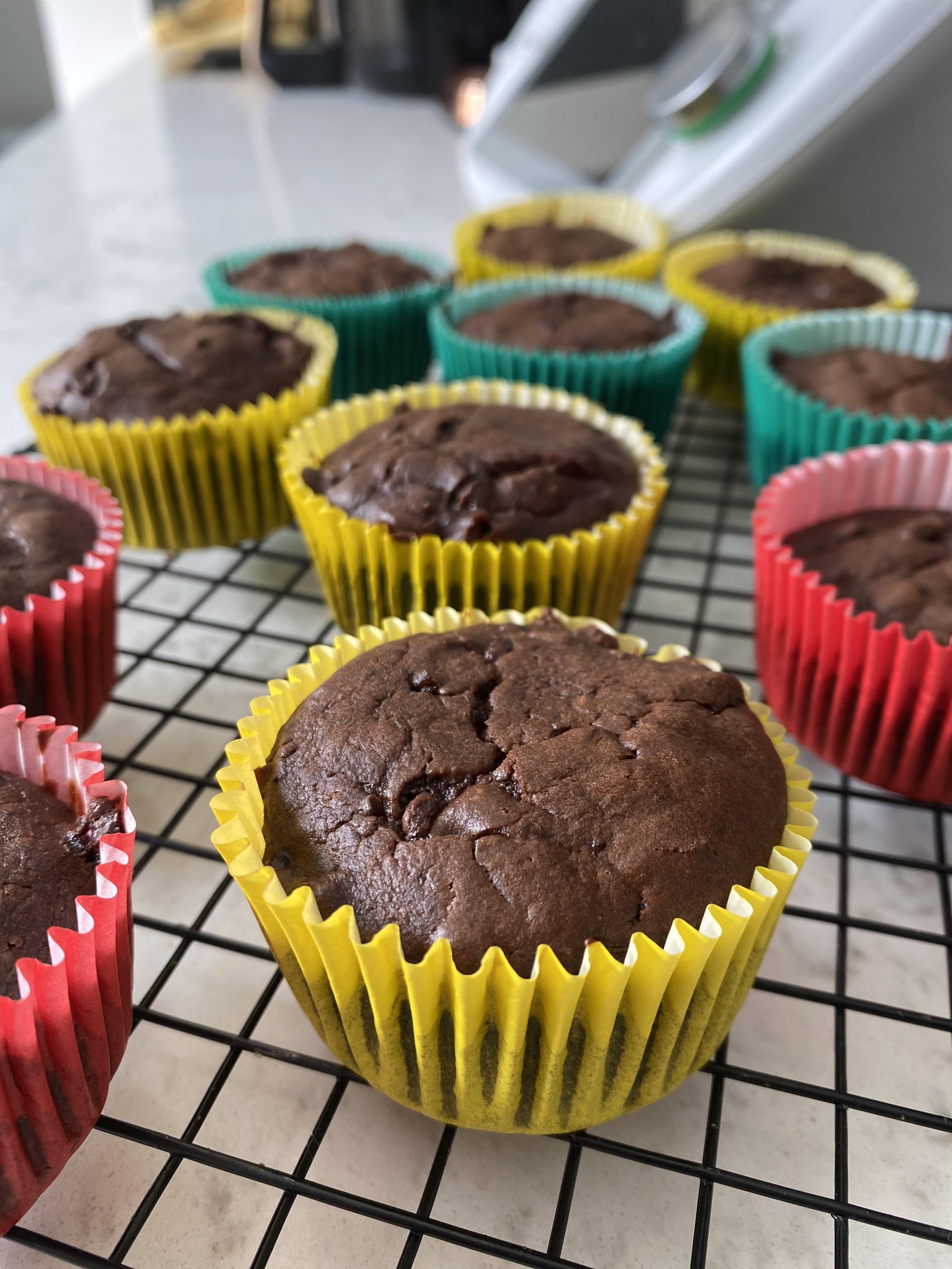Fudgy chocolate muffins store