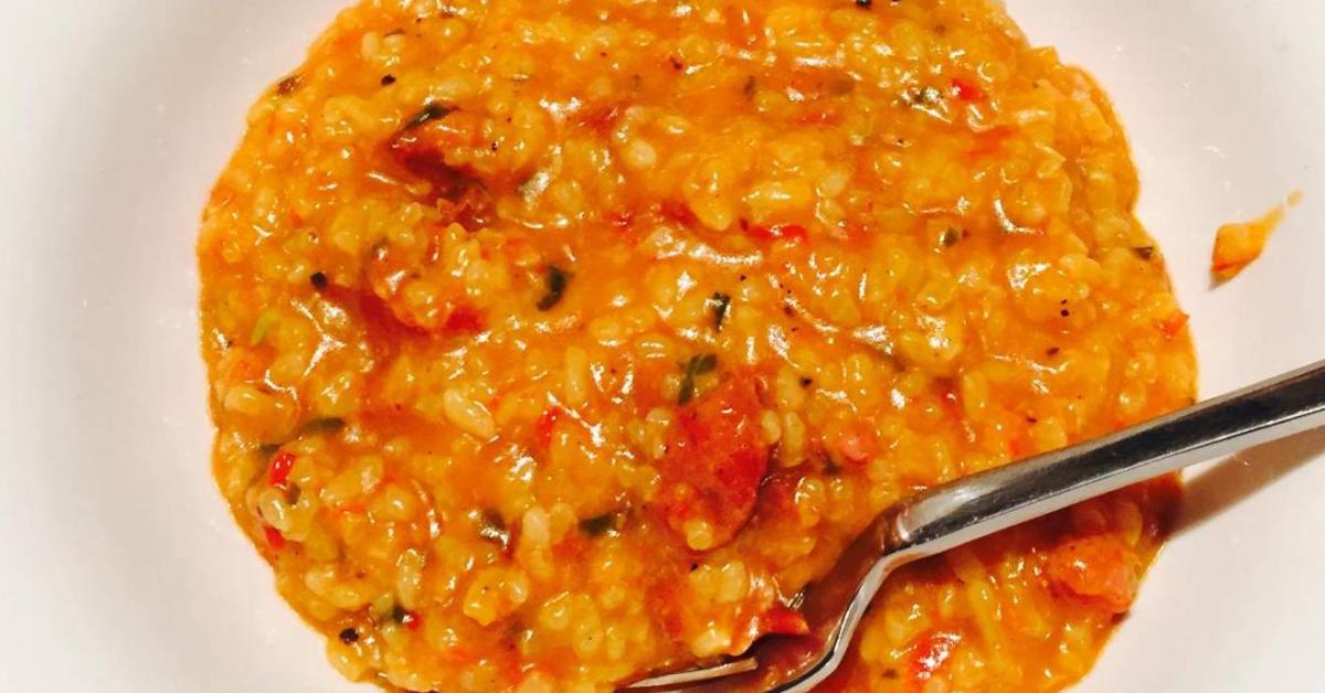 Chorizo tomato, basil and capsicum risotto by Yolandac31. A Thermomix ...