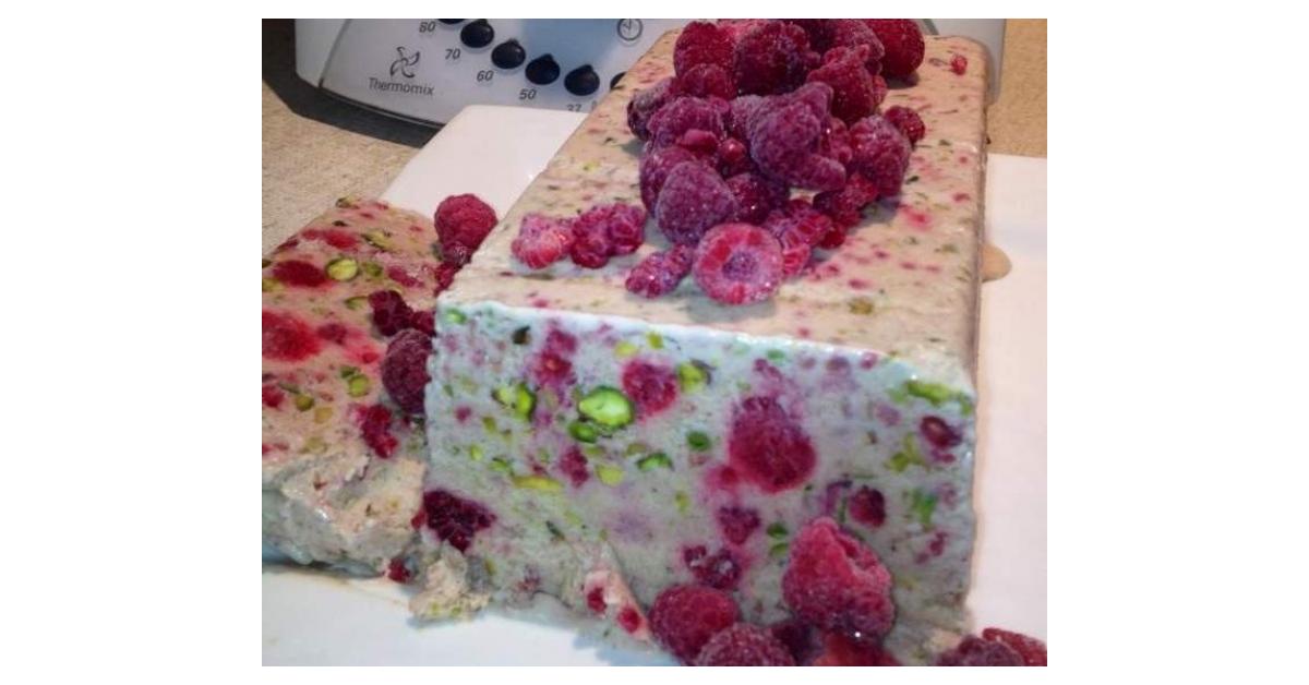 PIstachio, Raspberry and Rosewater Semifreddo by guest. A Thermomix ...