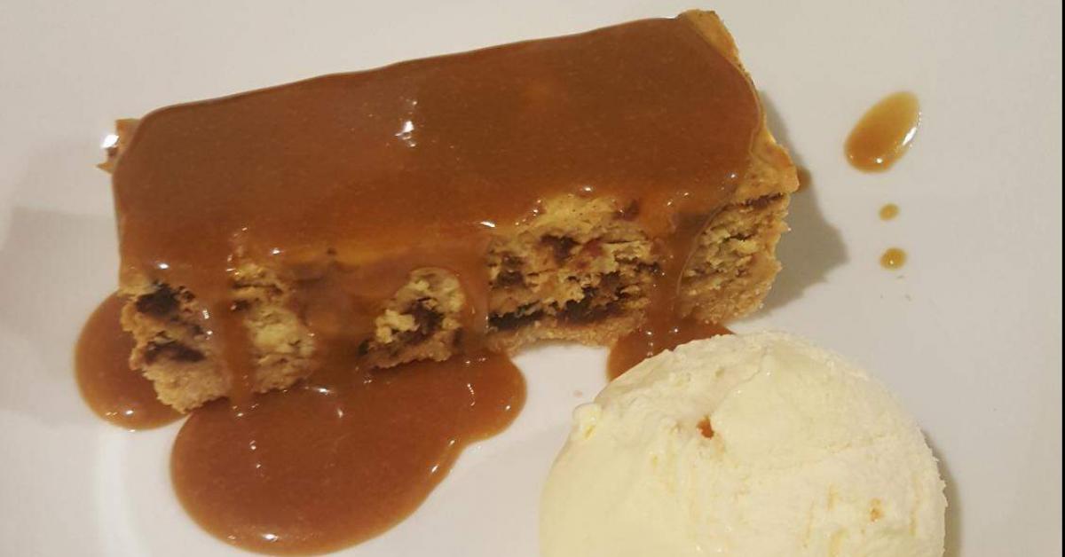 Sticky Date Cheesecake Slice with Caramel Fudge Sauce by joydeem. A ...