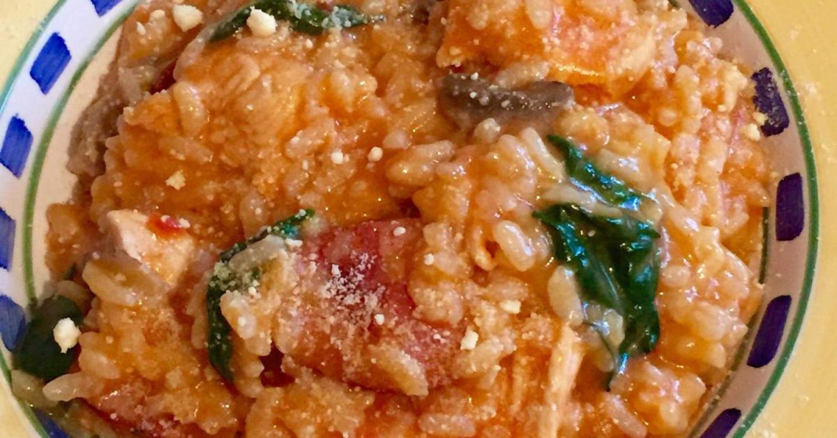 Chicken, Chorizo & Mushroom Risotto by cdelights. A Thermomix ® recipe ...